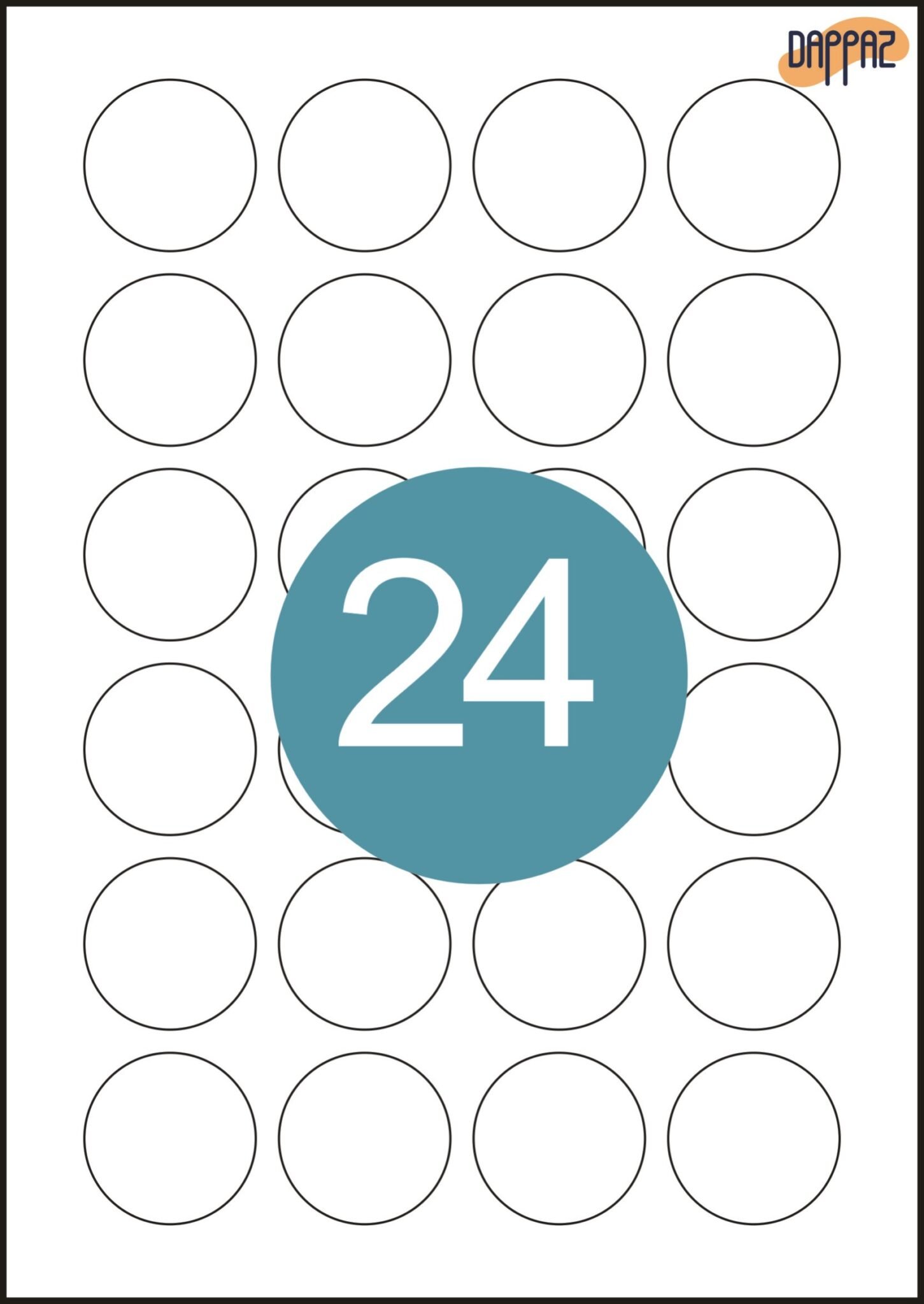 A4 Stickervellen 24 Stickers per Vel Rond kopen? Morgen in huis!